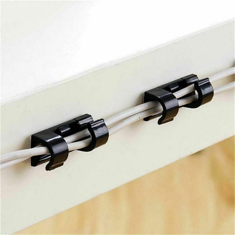 Self-Adhesive Wire Cable Organizer Clip Management Holder Wall Clamp ...
