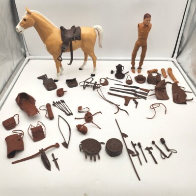 VTG Lot Johnny West Action Figure With Horse And Lots of Accessories ...