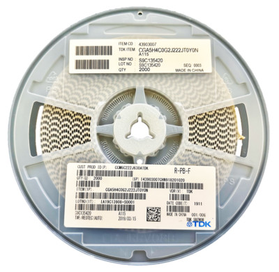 2000X CGA5H4C0G2J222J TDK MLCC SMD Capacitor 2.2nF 630V C0G 1206 (3216) 5% | eBay