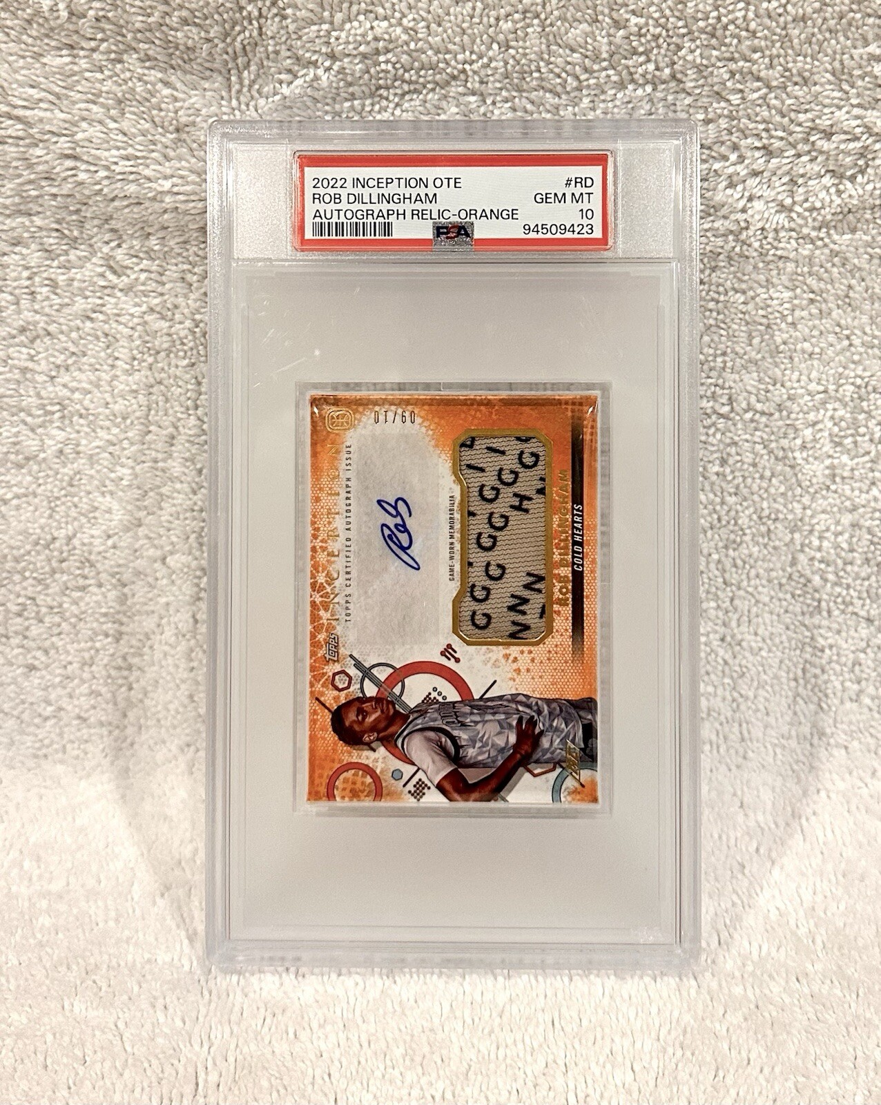 2022-23 Topps Inception OTE Rob Dillingham Auto Sneaker Patch Orange ...