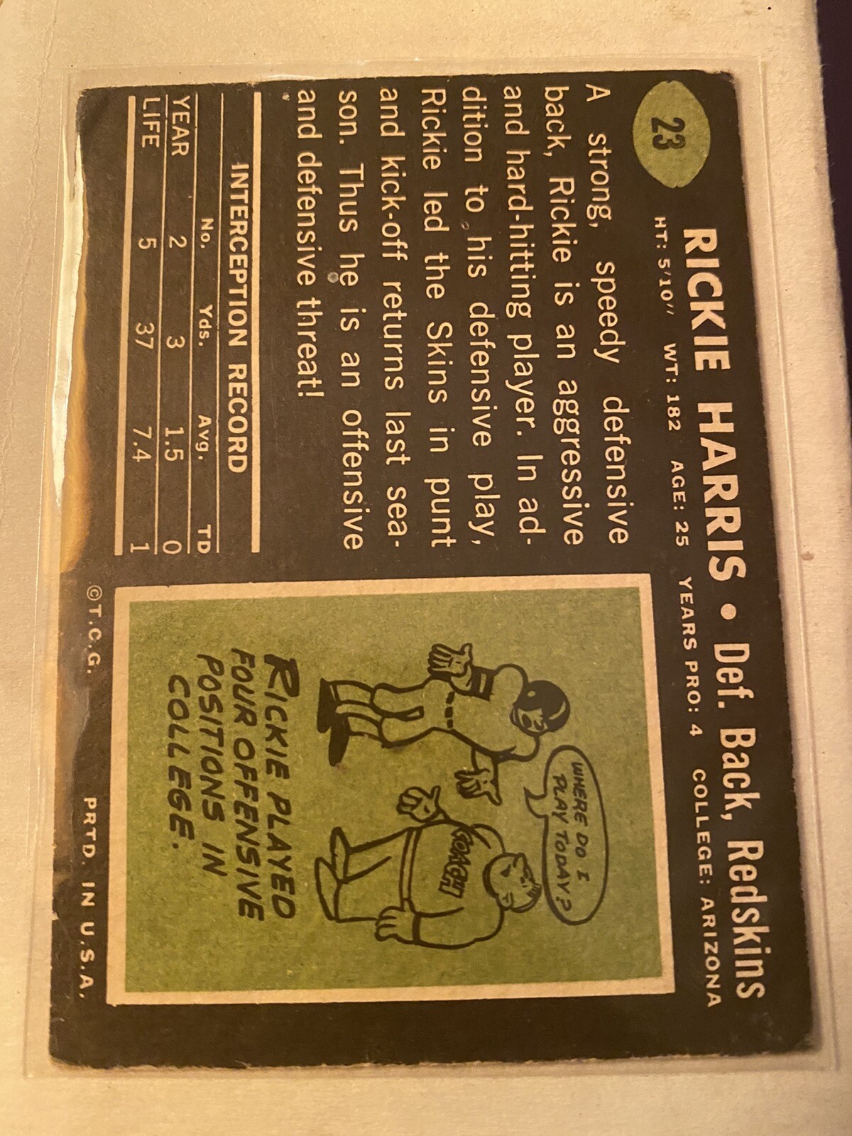 1969 Topps - #23 Rickie Harris (RC) for sale online | eBay