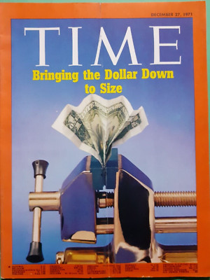 TIME magazine 1971 December 27 Bringing the Dollar Down to Size rivista ...