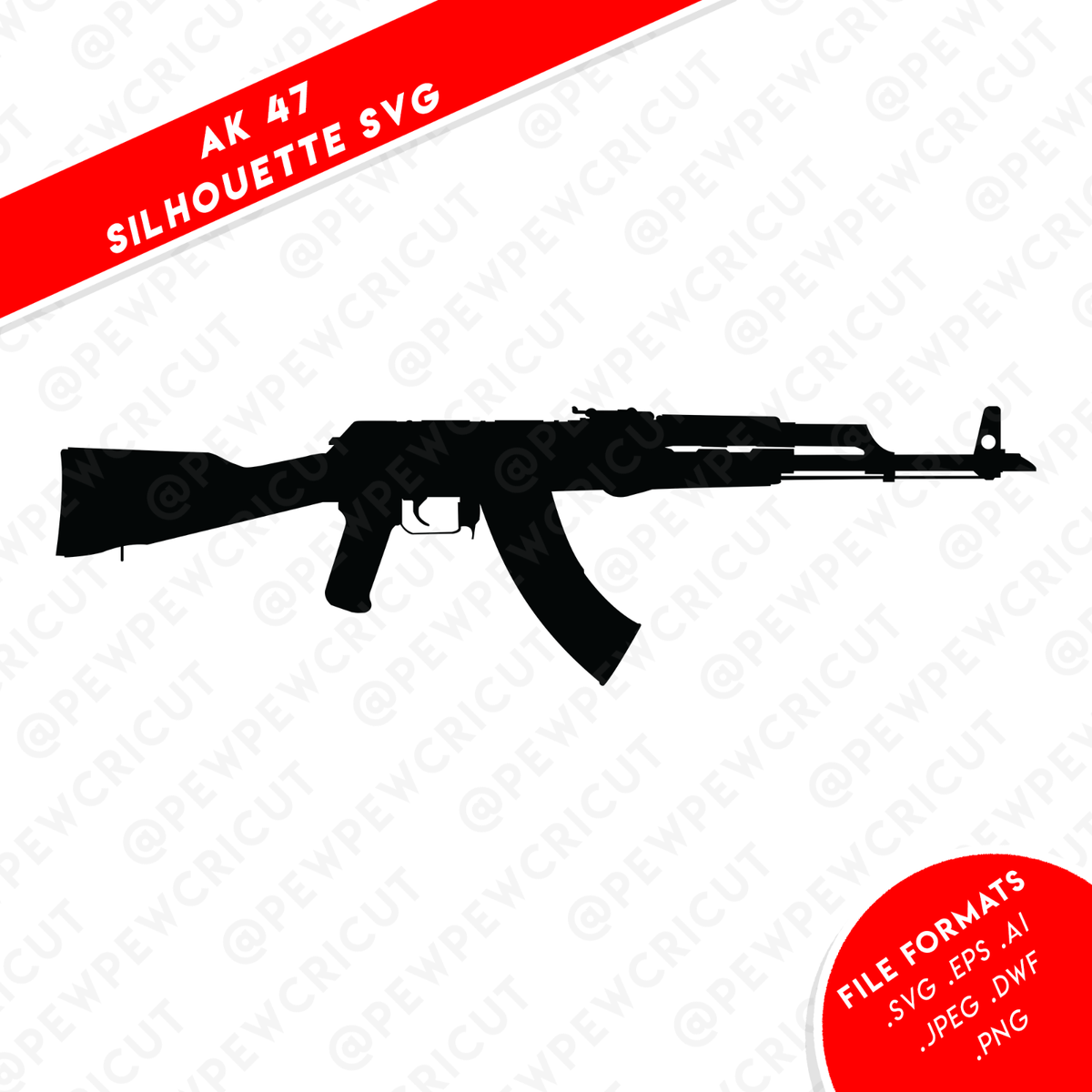 Ak 47 Silhouette Graphic Silhouette Modern Automatic Russian Rifle