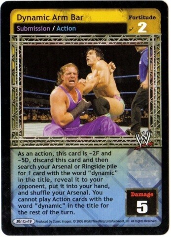 WWE: Dynamic Arm Bar [Played] card type Submission Raw Deal Wrestling ...