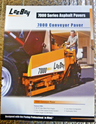 Factory Dealership Specs Brochure Undated LeeBoy 7000 Series Conveyer ...