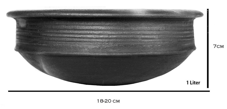 Unglazed Terracotta Clay Pottery Mud Pot/Earthen Handi Cooking Serving ...