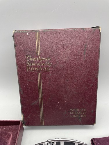 VTG 1940s Ronson Twentycase Case Lighter Art Deco Enamel Cigarette Case ...