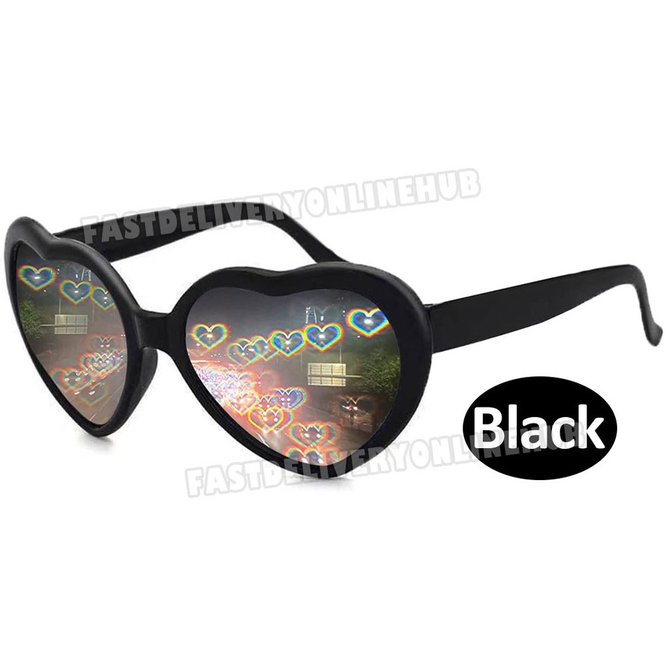 Effect Glasses Heart-shaped Heart Diffraction Glasses Lights Become ...