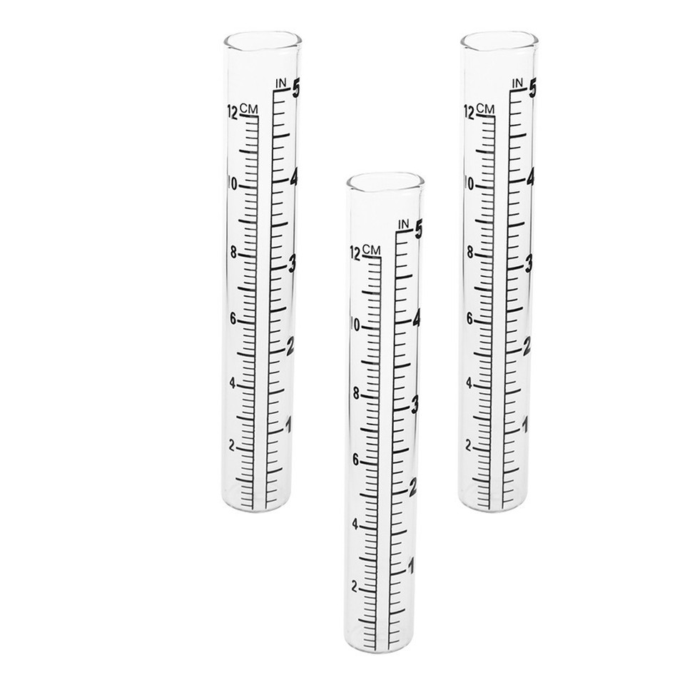 3 Pcs Rain Measure Gauge Accurate Lawn Water Measuring Tool Garden Tube ...