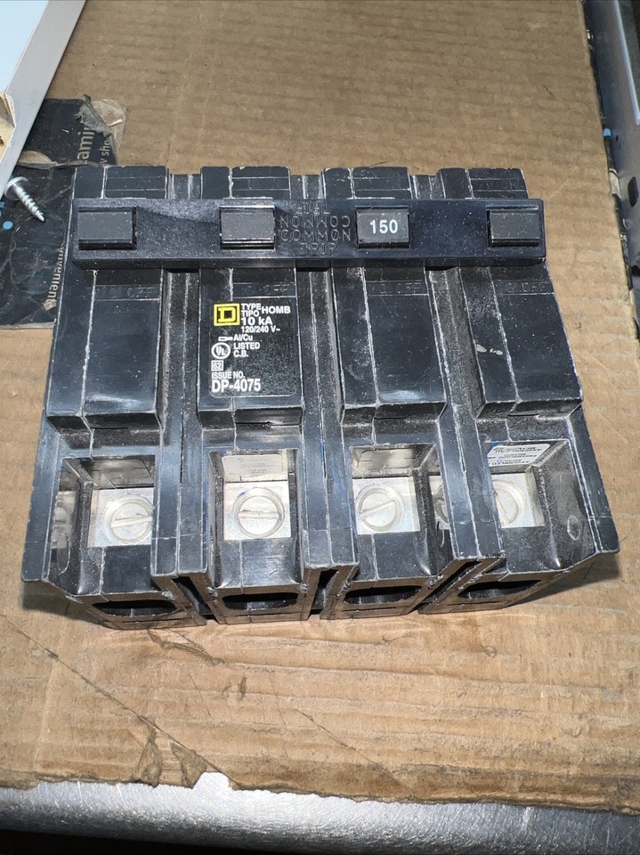 Square D HOM2150 150A 2 Pole 120/240V 50/60Hz Circuit Breaker brand new ...