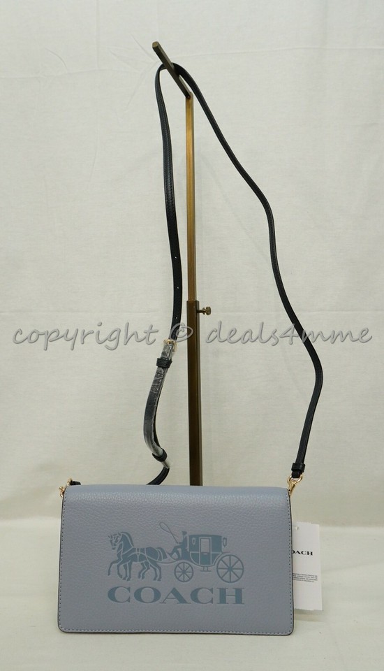 Coach C5887 Anna Fold-over Clutch Crossbody In Color-block With Horse ...