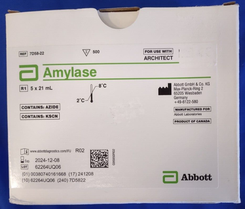 Abbott Architect Series Amylase Reagent (500 Tests/Kit) REF 7D58-22 | eBay