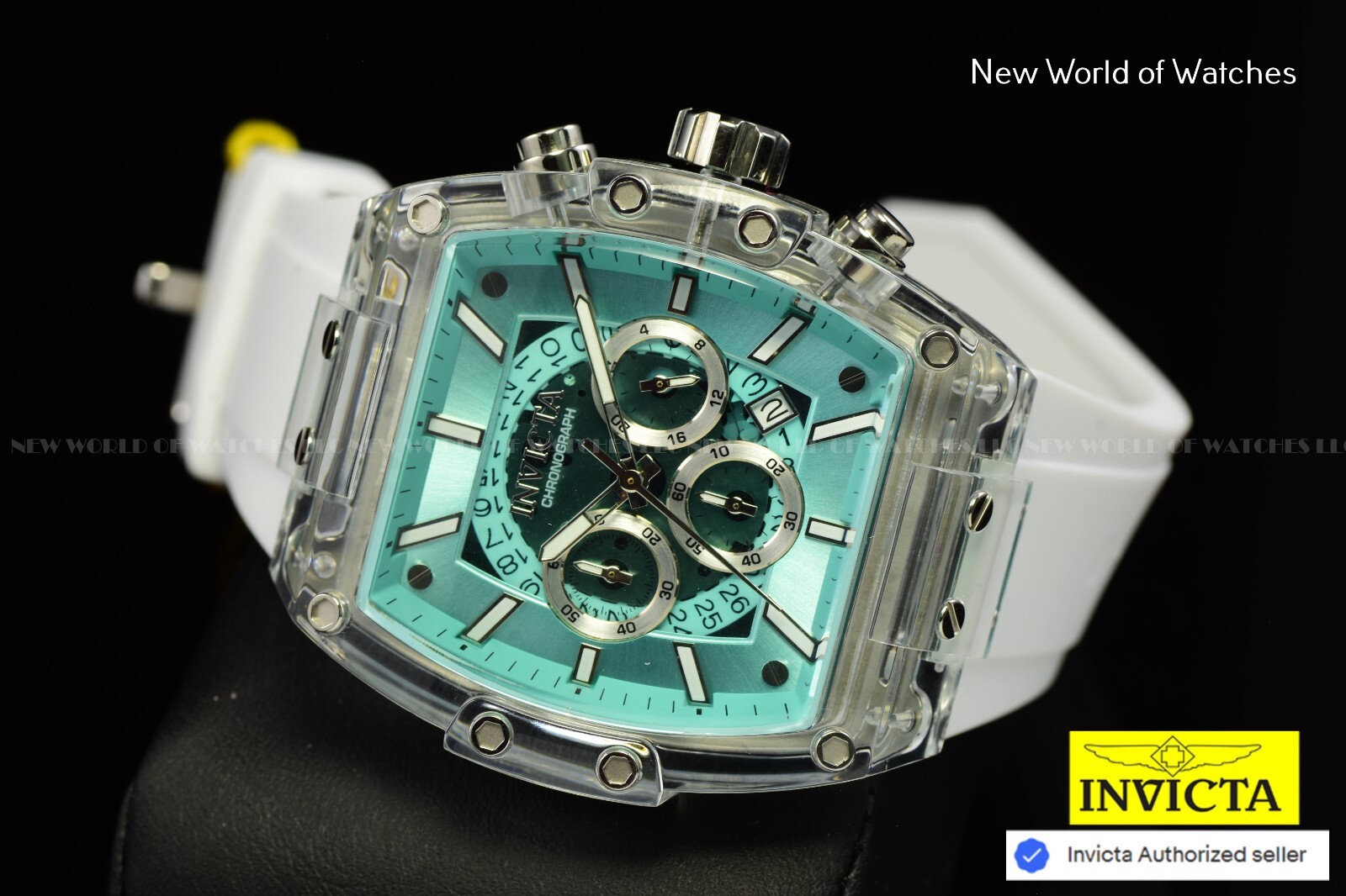 Invicta Men's S1 Rally Diablo White Bazel Chronograph Quartz Silicone ...