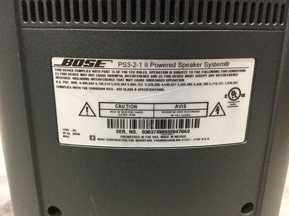 Bose PS3-2-1 Powered Subwoofer Acoustimass Module *Tested Works* No ...