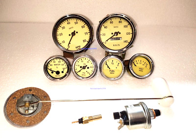 Smiths 52mmTemp Oil Volt Fuel Speedo0-140 KMH Tacho 100 mm With 3 ...
