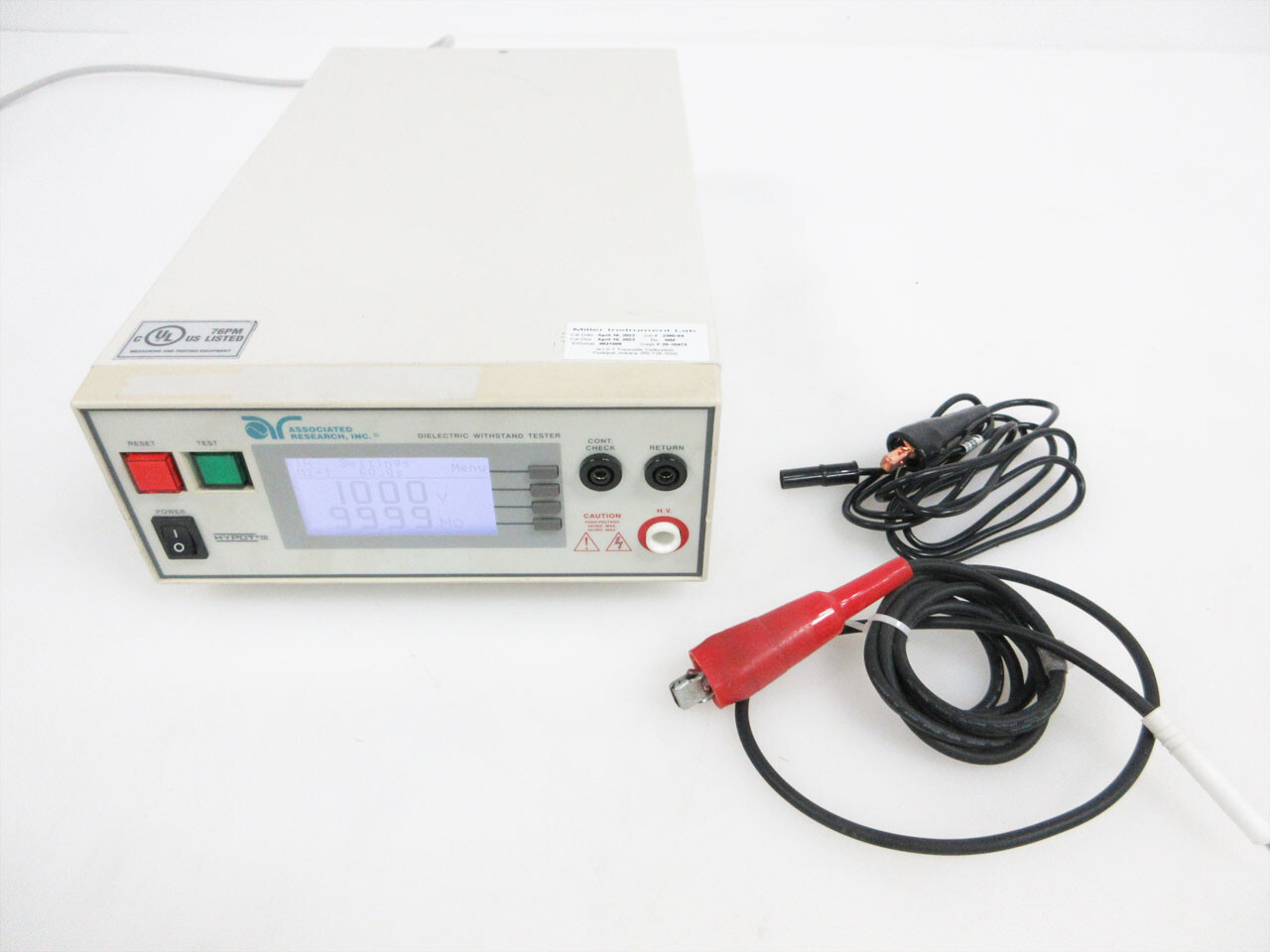 ASSOCIATED RESEARCH 3770 HYPOT III DC HIPOT PLUS INSULATION RESISTANCE ...