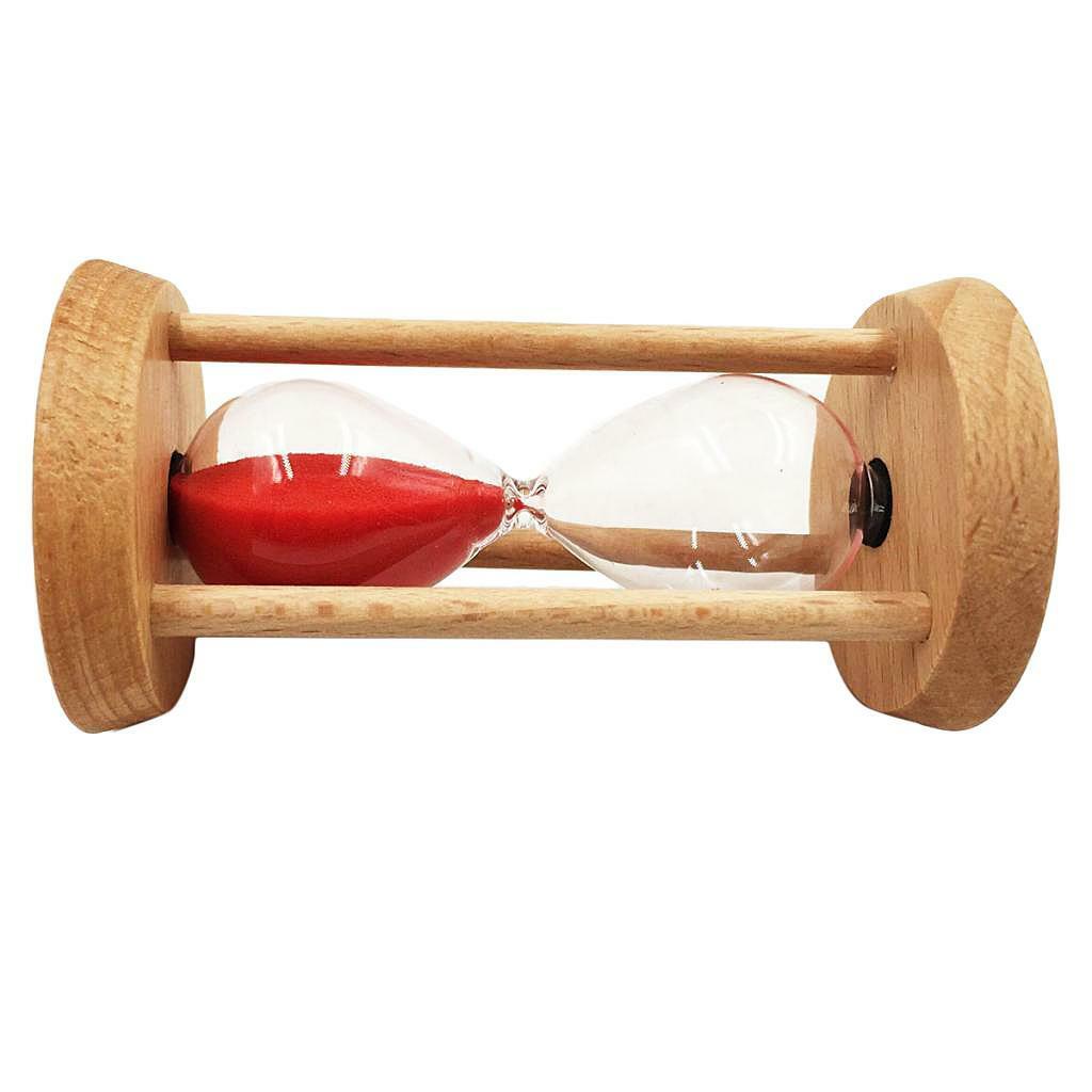 Sand Timers for Kids, Preschool Learning Toys, Wooden Frame Red Snad 10 ...