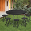 5 Pack[FOLDABLE ROUND DINING TABLE]Outdoor Barbeque Portable Camping ...