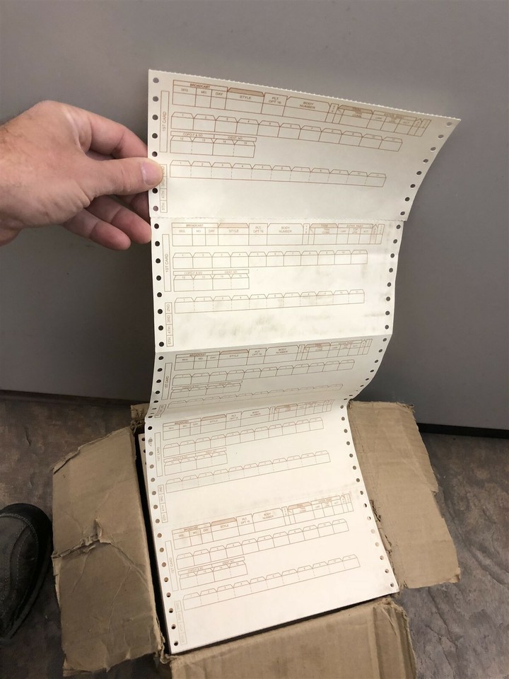 1968-72 OLDSMOBILE CUTLASS 442 W30 NEW NOS FACTORY BUILD SHEET LINE ...