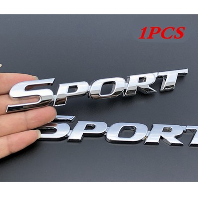 Car Trunk Bumper For SPORT Logo Emblem Badge Sticker Silver Metal Decal ...