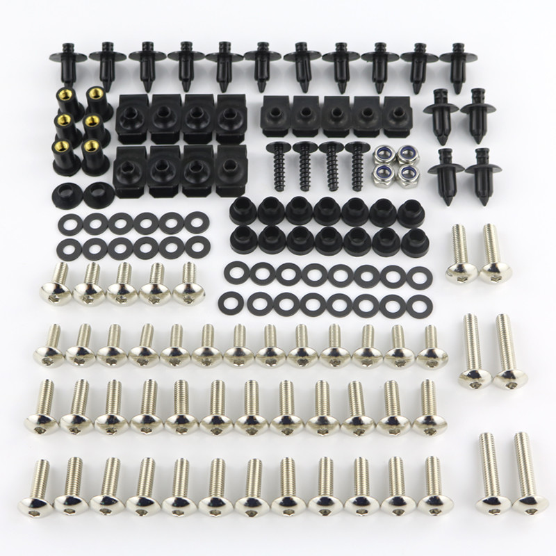 Motorcycle Complete Fairing Steel Bodywork Screws Nuts Bolts Kit Fit ...