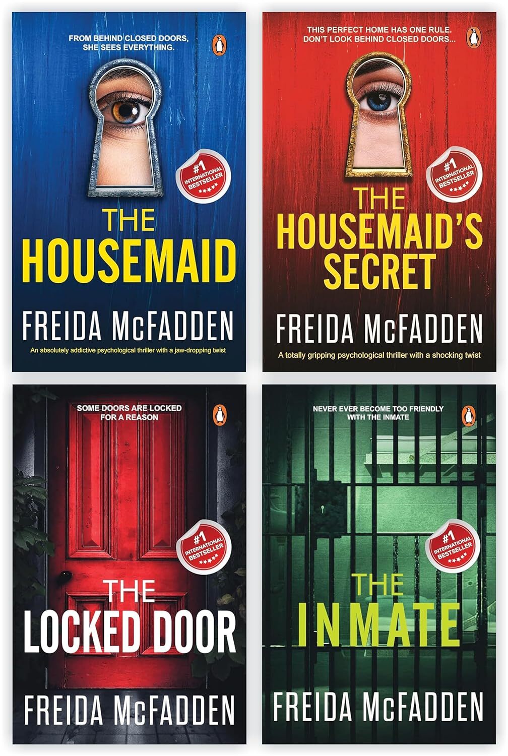 Freida McFadden 4 Books set (Housemaid, Housemaid's Secret, Locked Door ...