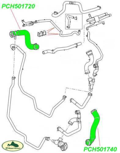 LAND ROVER UPPER RADIATOR HOSE RANGE 06-09 PCH501720 OEM NEW | eBay