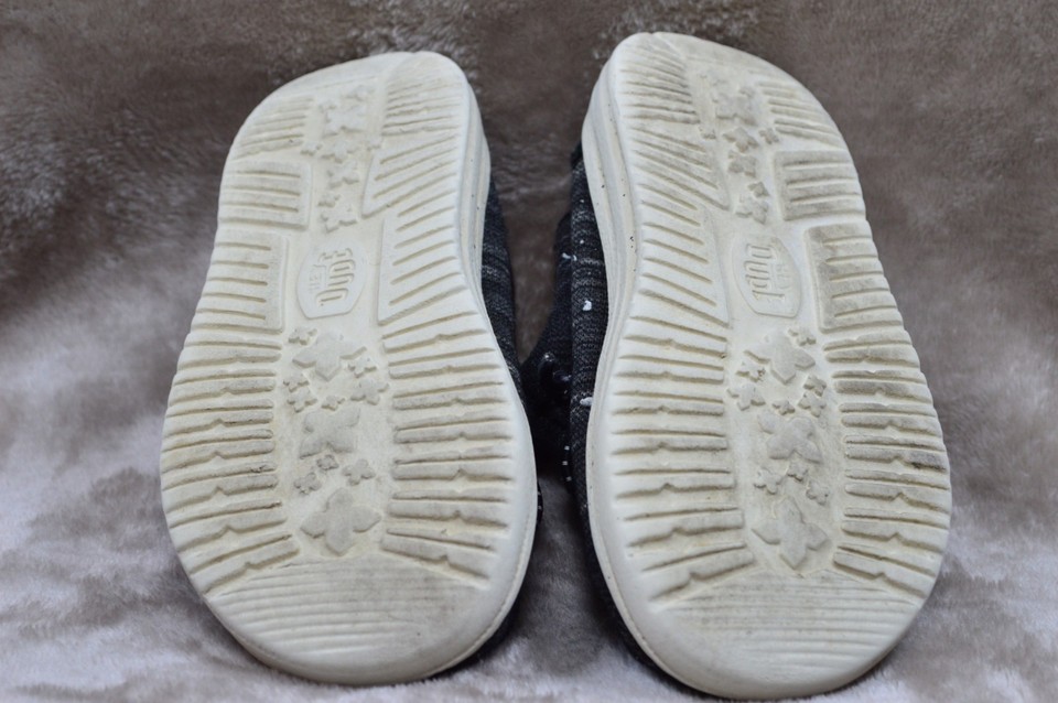 Hey Dude Wally Toddler Stretch Black White Slip On Shoes Size 10 Kids ...