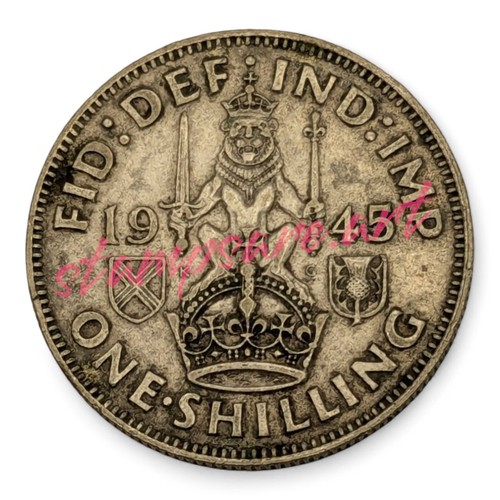 1945 United Kingdom 1 Shilling - George VI - Scottish Crest KM#854 ...