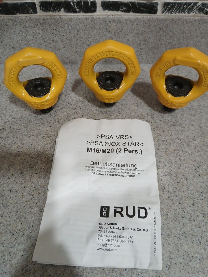 RUD M16 PSA-VRS STAR POINT SWIVEL EYE 2 Per. FALL PROTECTION ANCHORAGE ...