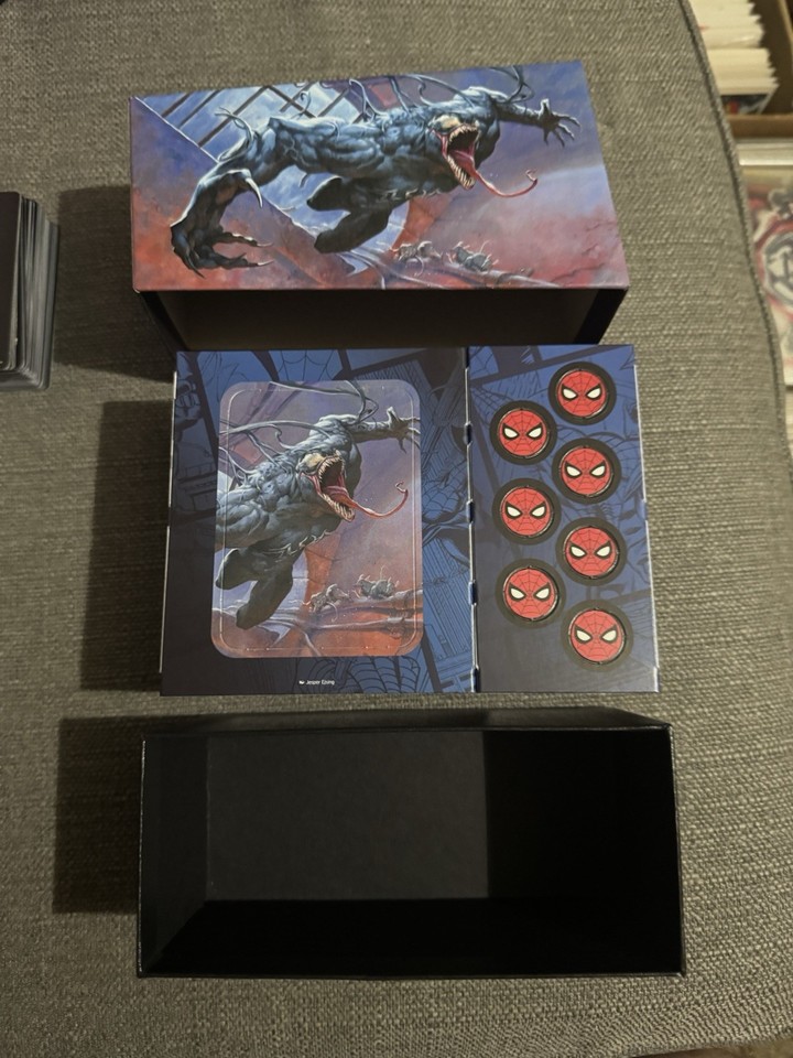 Magic MTG Marvel's Spider-Man Bundle 75 Cards, Tokens, Land, Card Box ...