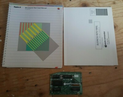 Apple IIe 80 Column Text card 820-0066-A with Manual! - Works | eBay