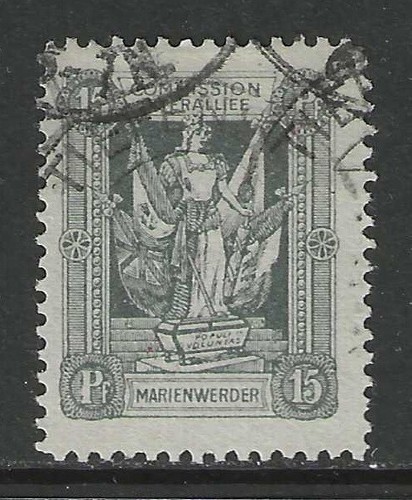 Germany 1920 Plebiscite MARIENWERDER 15 Pfennig first issue used ...