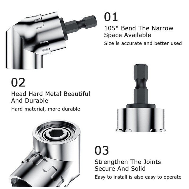 7PCS Impact Drill Bit Socket Adapter Set Extension Driver Bar Hex 1/4 ...