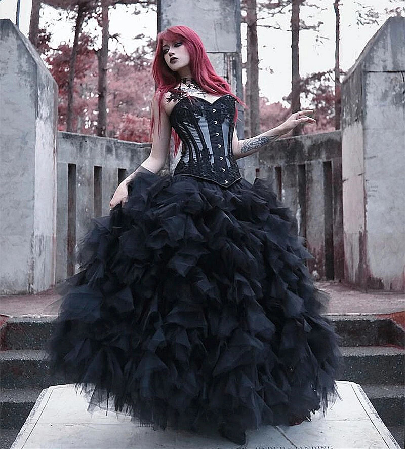 gothic black tulle dress | Dresses Images 2025