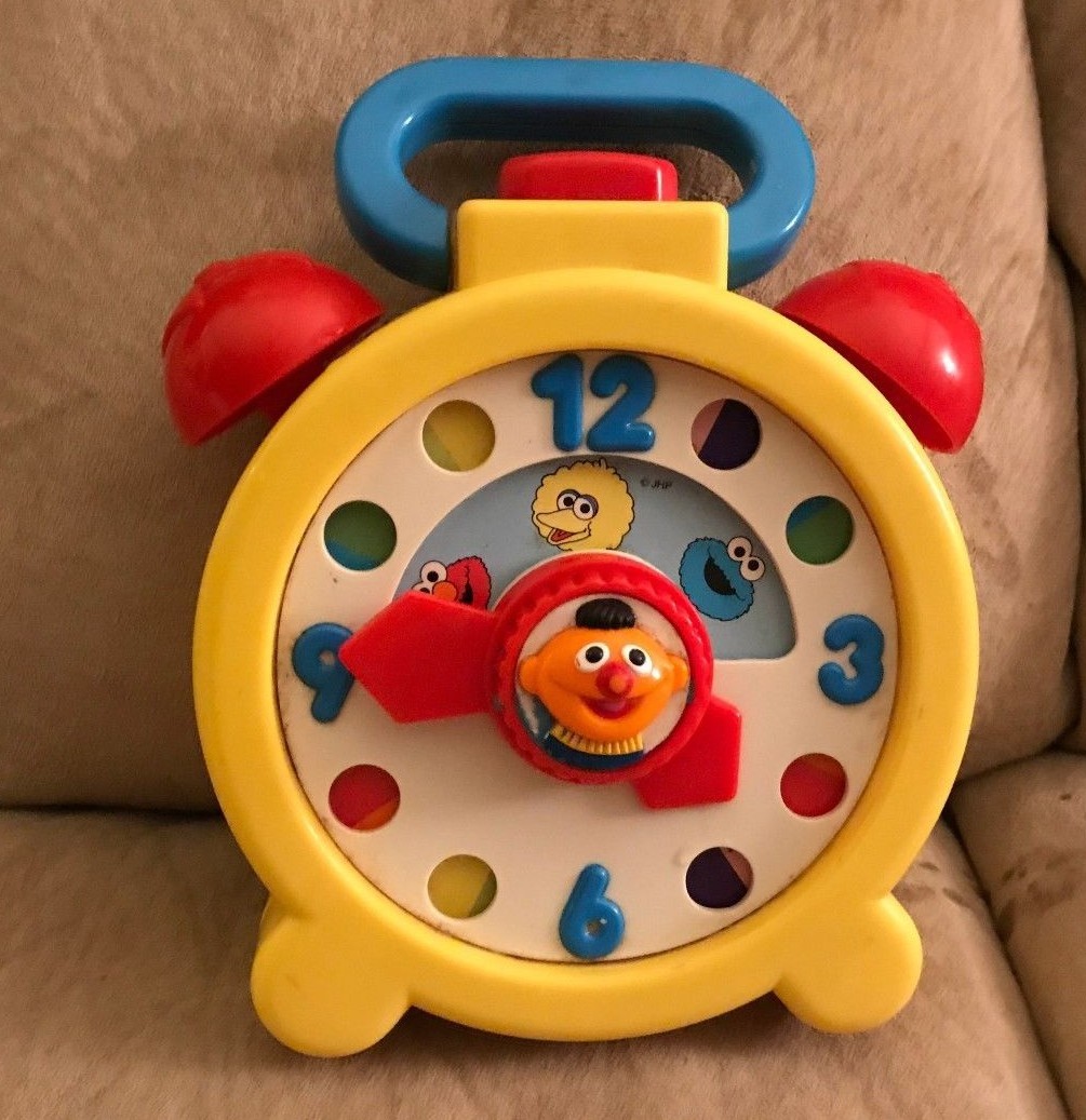 Sesame Street Child's Toy Clock Jim Henson Prod. RARE Elmo & Friends ...