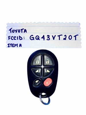 OEM TRW Toyota Keyless Remote Entry Key Fob Sienna GQ43VT20T | eBay