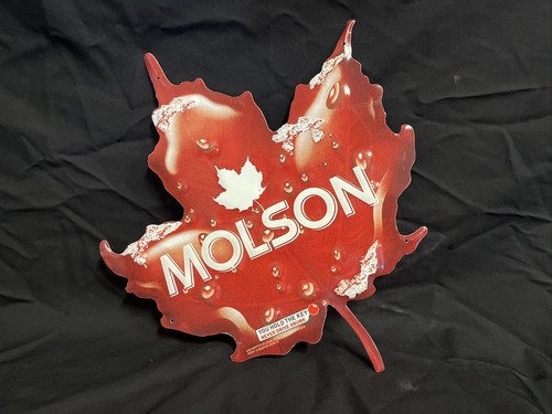 Molson Maple Leaf Canadian Beer Ale Metal Sign Red Man Cave Advertising ...