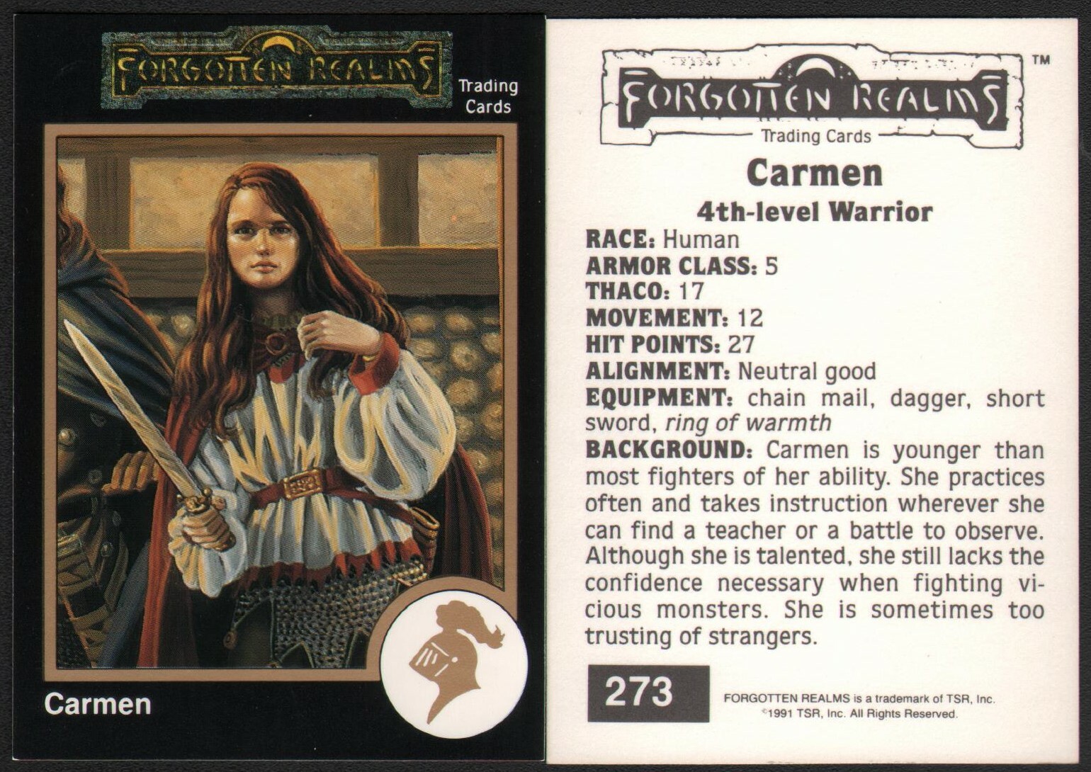 1991 TSR AD&D Gold Border RPG Fantasy Art Card #273 ~ Forgotten Realms ...