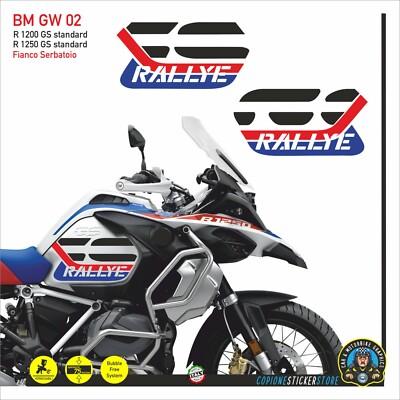 2 Stickers Side Tank Motorcycle BMW R 1250 GS Adventure LC Rallye Bm GW ...