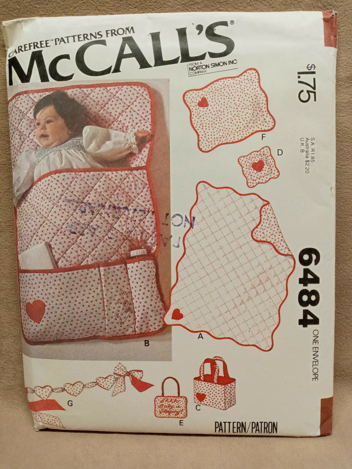 McCall's 6484 Sewing Pattern for Baby Accessories - UNCUT | eBay