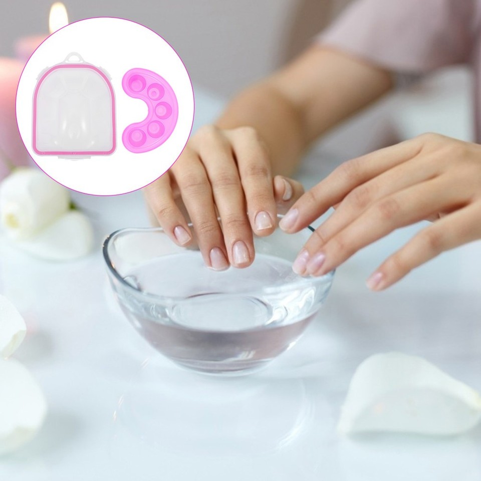 2 Pcs Manicure Soaking Bowls Nail Art Nail Tips Hand Soak Treatment ...