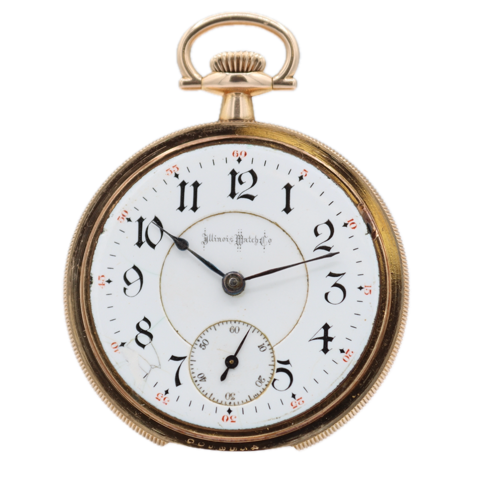 Antique 18s Illinois Bunn Special Two Tone Railroad Pocket Watch Gold ...