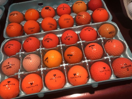 30 Assorted Orange Golf Balls | eBay