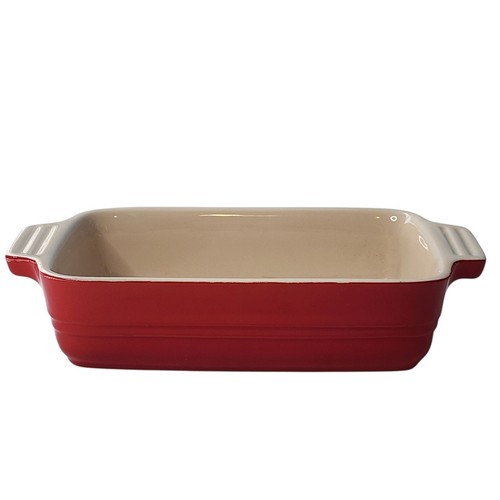 Le Creuset Red Stoneware Rectangle Baking Casserole Dish Pan 5 X 7 | eBay