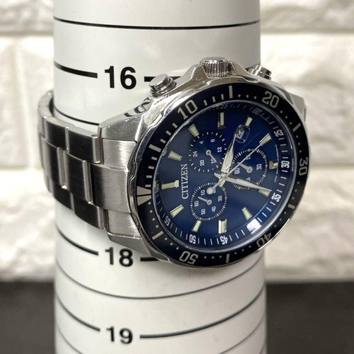 CITIZEN Eco-Drive Solar Chronograph Blue Dial Analog Men's Wristwatch ...