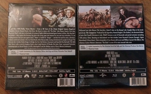 Hatari!/The Conqueror/Kino Lorber/4K/Blu Ray/John Wayne/Action/Adventure/Romance | eBay