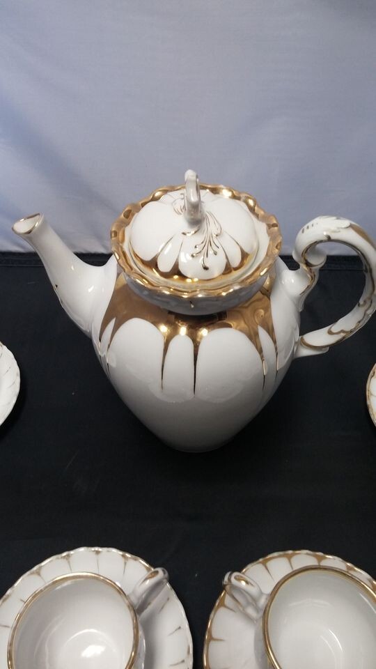 Antique Carl Tielsch 1800s tea set Germany Complete w/teapot 6 tea C 6 ...