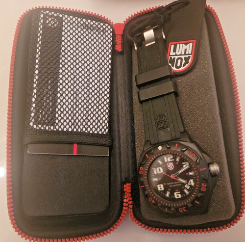 Luminox Sentry 0200 Series 43mm Carbon Black Dial Quartz Mens Watch XL ...