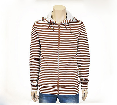 Codes Combine Mens Casual Stripe Pattern Hooded Zip Up Jacket D.Beige ...